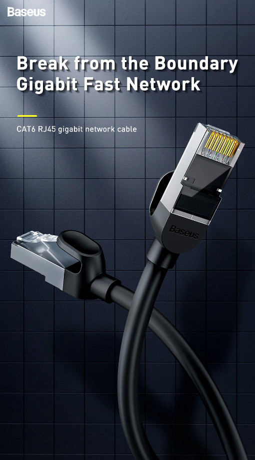 En Ucuz Baseus high Speed Six types of RJ45 Gigabit Ethernet kablosu (round cable)10metre - 870. ...