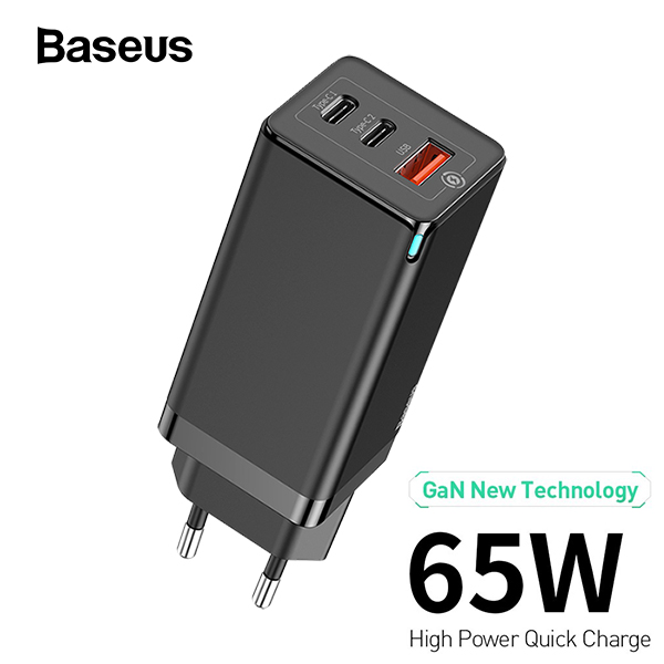 En Ucuz Baseus GaN 65W 4.0 3.0 Type-C PD 3 Port USB Hızlı Şarj Aleti ...